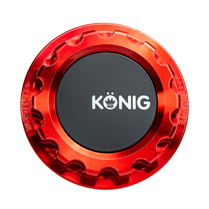 Red Anodized Gear Center Cap – Konig Wheels USA